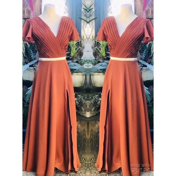 Bridesmaid/Ninang/ALL OCCASIONS GOWN High multi chiffon | Shopee ...