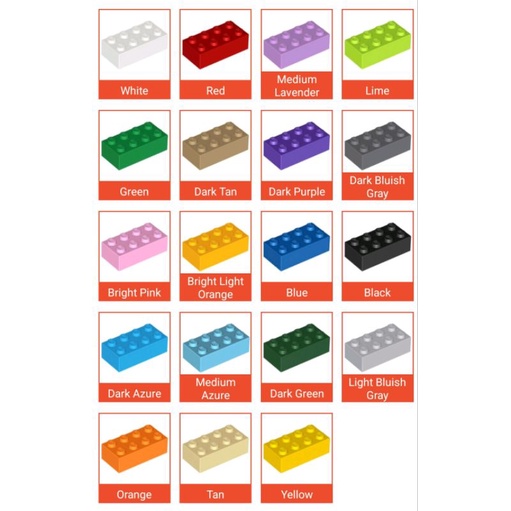 Lego Parts Bricks 2x4 (3001) | Shopee Philippines