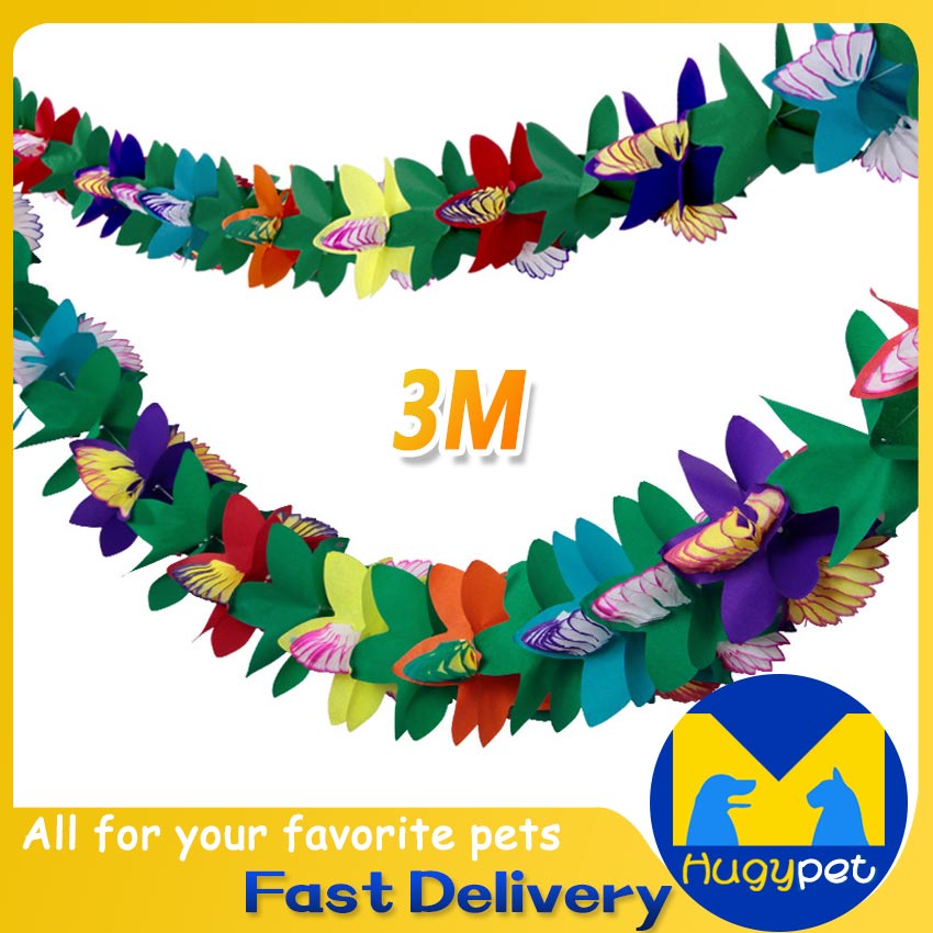 Tropical Paper Flower Garlands for Hawaiian Party Decorations 9 Inch ...