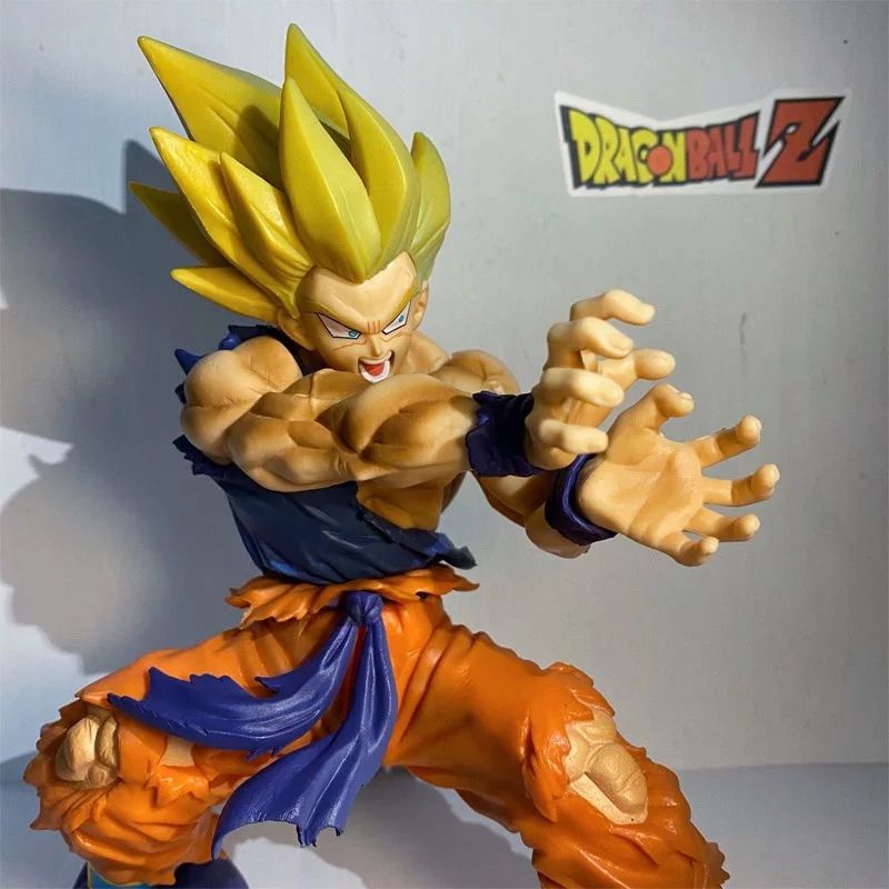 21cm Dragon Ball Super Saiyan Son Kamehameha Shock Wave Fighting PVC ...