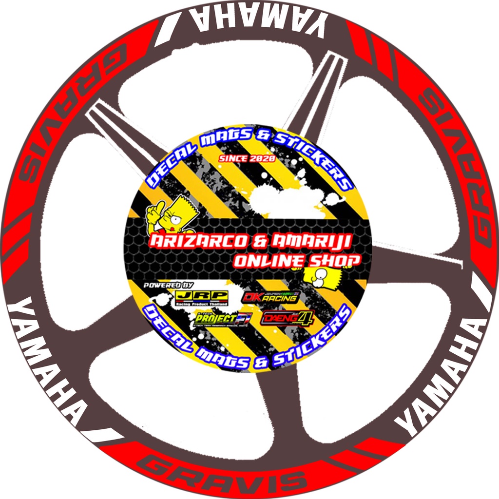 yamaha gravis new design decal mag sticker good for 2 mags | Shopee ...