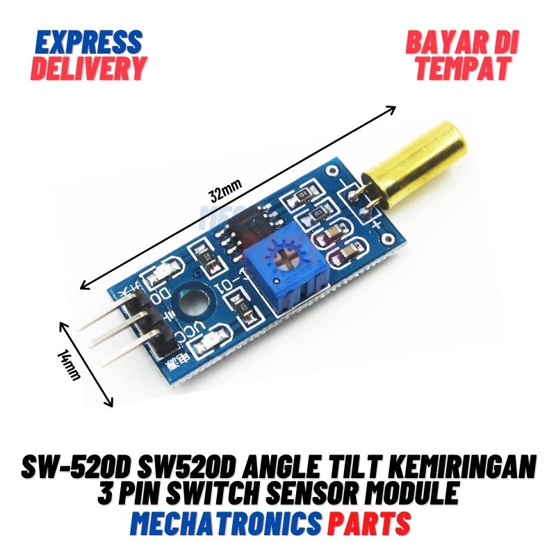 Sw 520D SW520D ANGLE TILT KEMIRINGAN 3 PIN SWITCH MODULE SENSOR ...