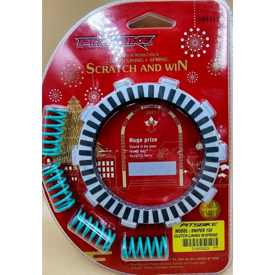 PITSBIKE SNIPER150 CLUTCH SPRING + CLUTCH LINING | Shopee Philippines