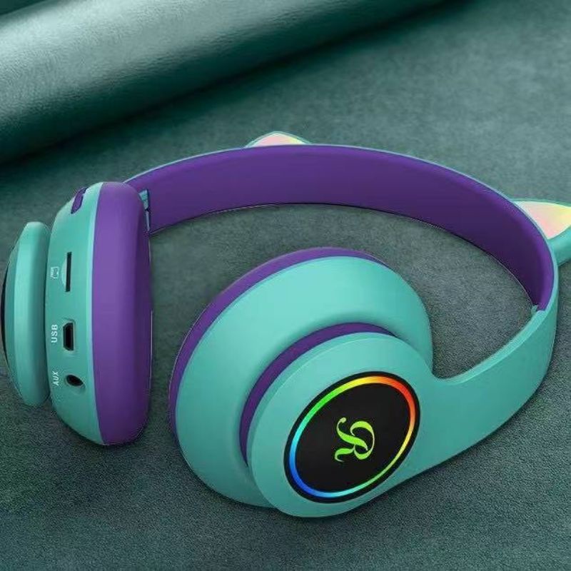 CT66 Bluetooth headset Cat ear wireless headphones TWS earbuds for ...