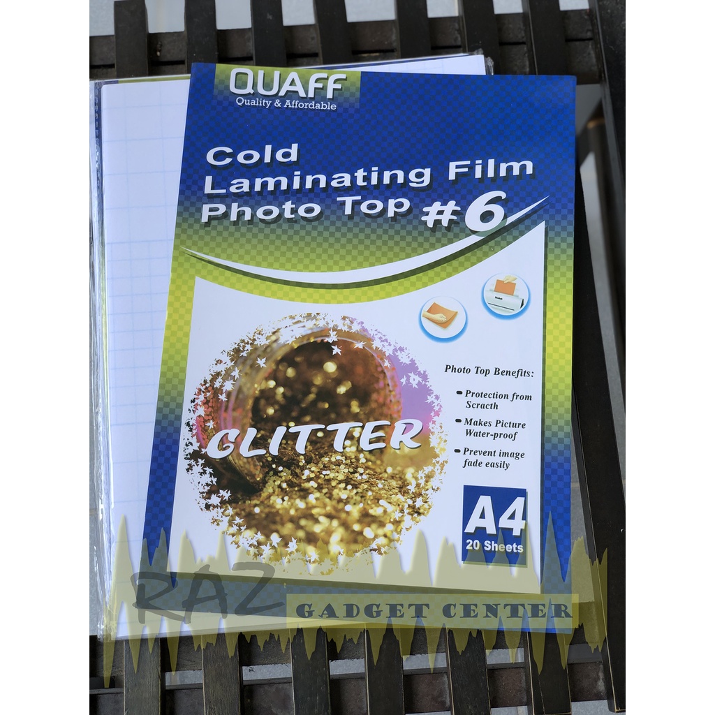 QUAFF PHOTO TOP Cold Laminating Film A4size (matte/glossy/3d/canvass ...