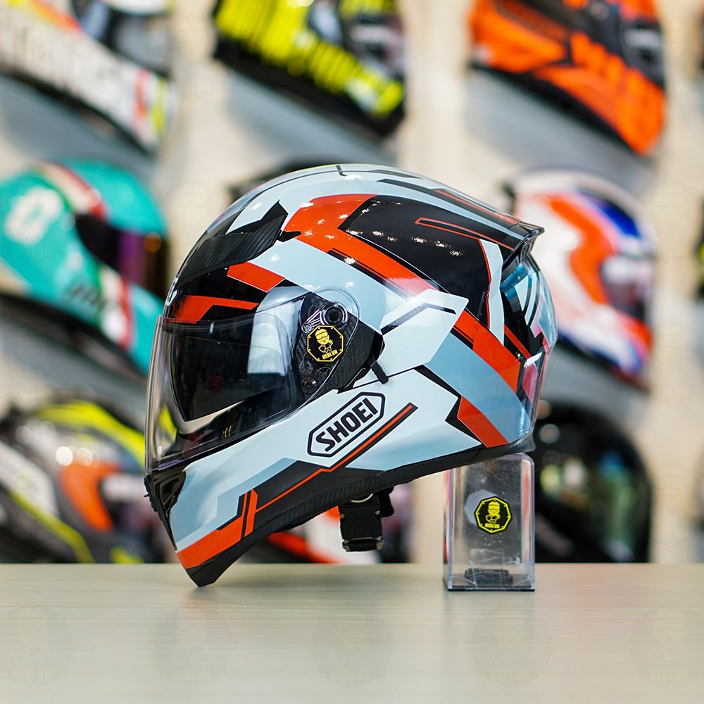 Fullface Hat with 2 glasses Roc 05 Glossy Black with Shoei Brink Stamp ...