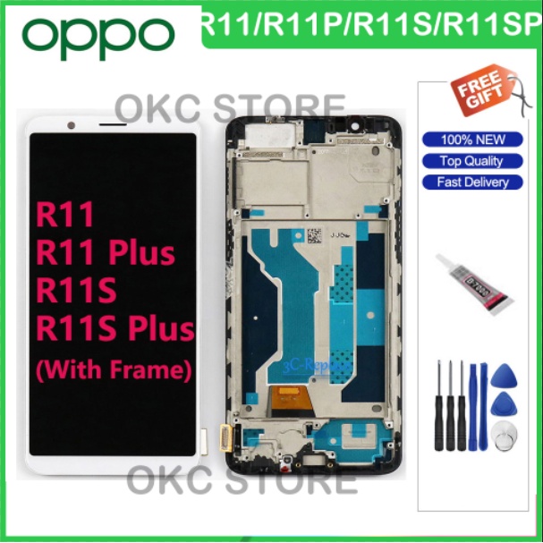 OPPO R11 / R11 Plus / R11S / R11S Plus LCD with Frame Display Touch Screen Digitizer Full Set ...
