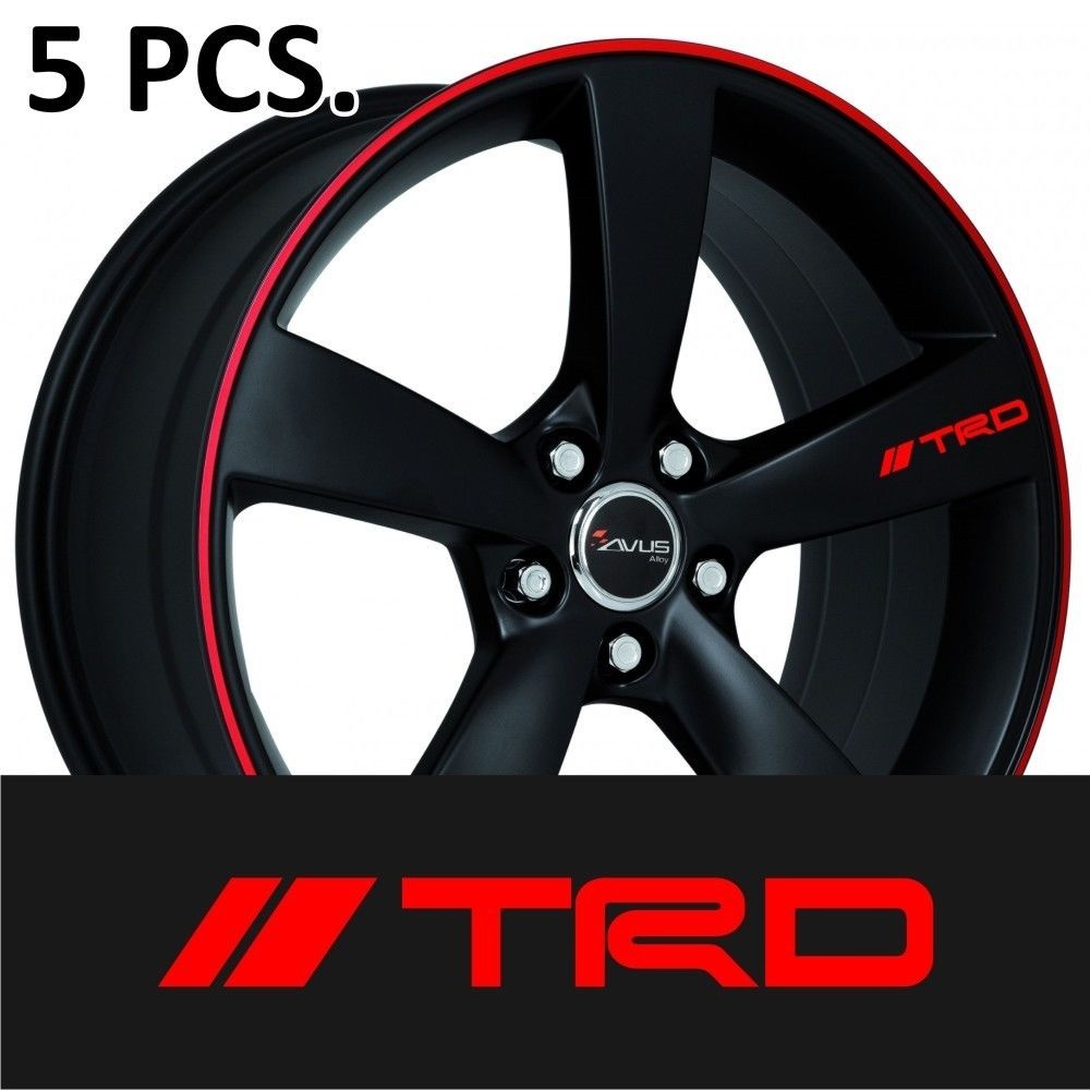 5pcs Toyota TRD #1 Door Handle sticker decal Corolla Camry Supra Tacoma ...