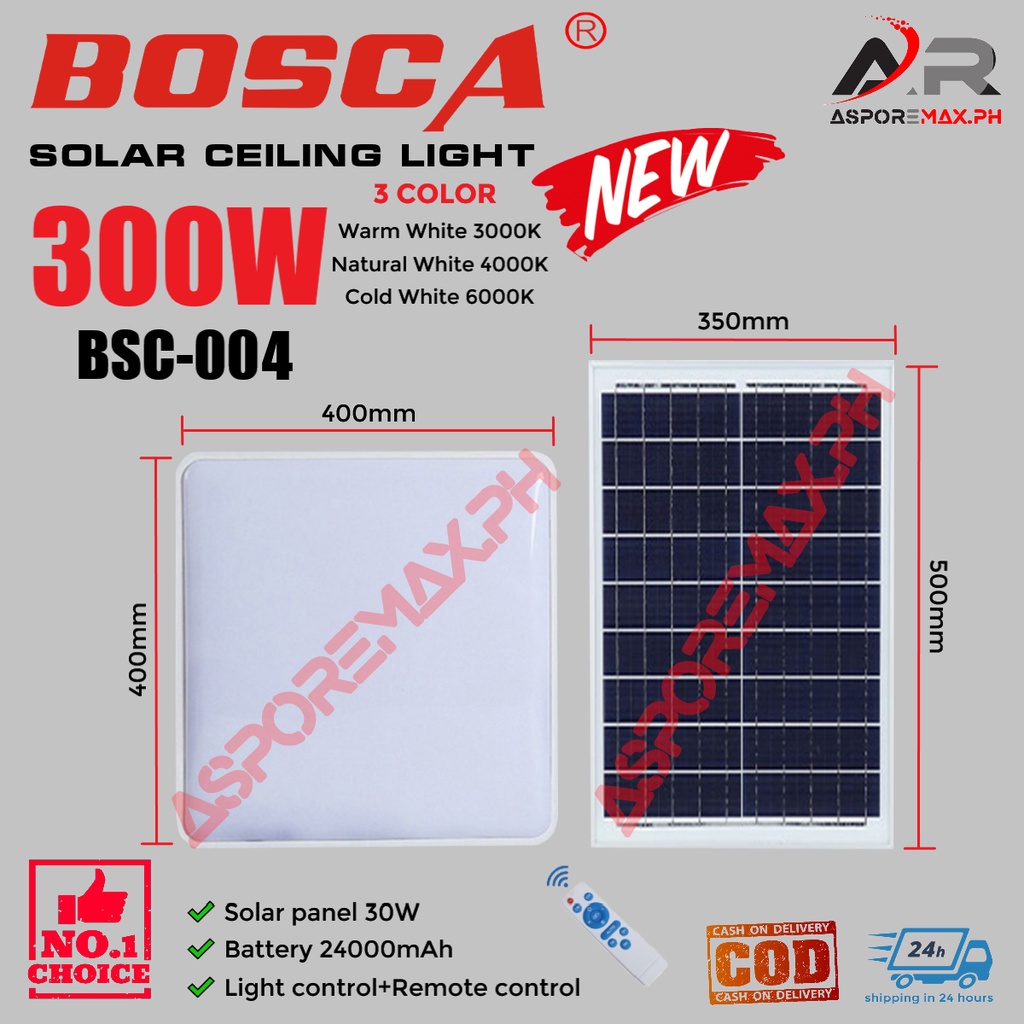 BOSCA Brand 300W/200W/100W Solar ceiling light indoor light Bedroom ...