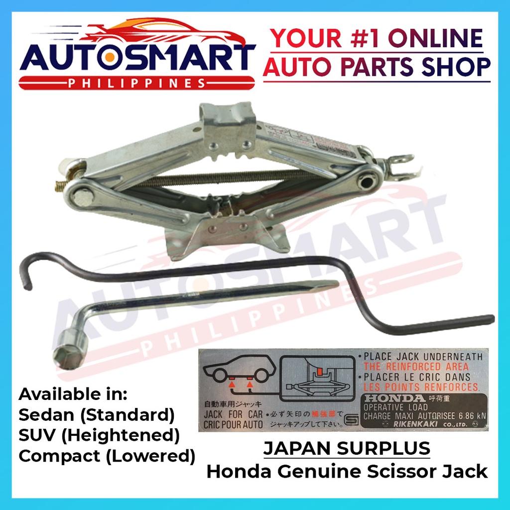 Japan Surplus Honda Genuine Scissor Jack with Jack Wrench and Tire ...