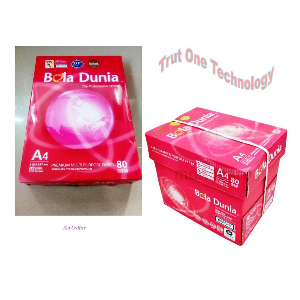 PUTIH A4 White HVS Paper 80 Gsm Ream 500 Sheets - Globe | Shopee ...