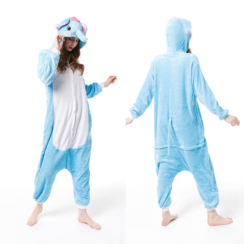 Adults Elephant Pajamas Frog Onesies Women Sleepwear Winter Animal ...