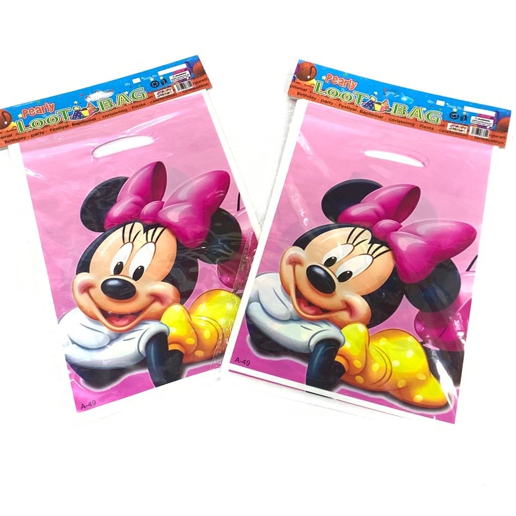 10pcs minnie mouse loot bag plastic bag gift bag for party partyneeds ...