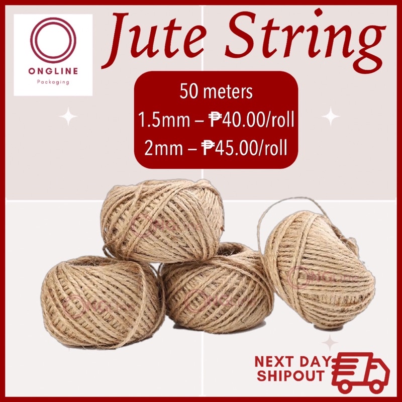 50 meters | Jute String Abaca Twine Rope | Shopee Philippines