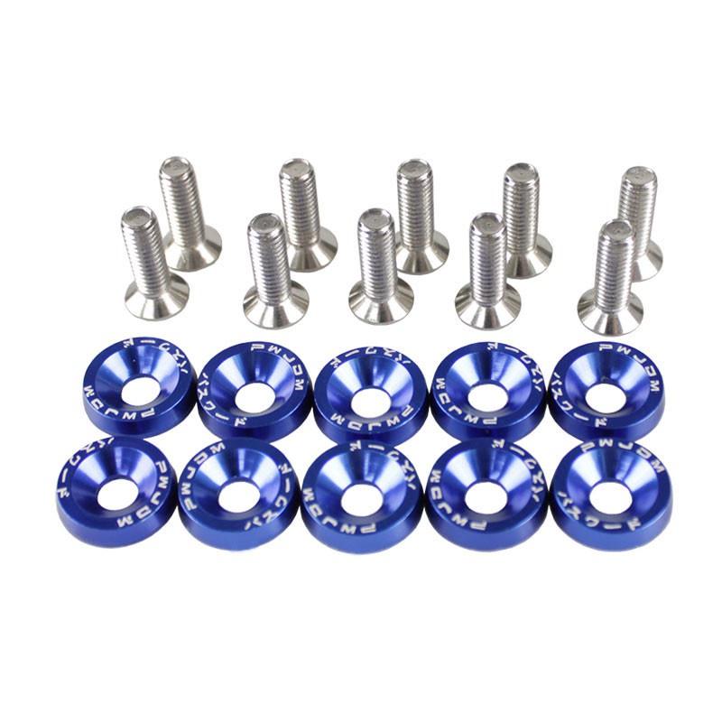 Racing 10pcs/Pack M6 JDM Style Fender Washers Aluminum Washers And Bolt ...