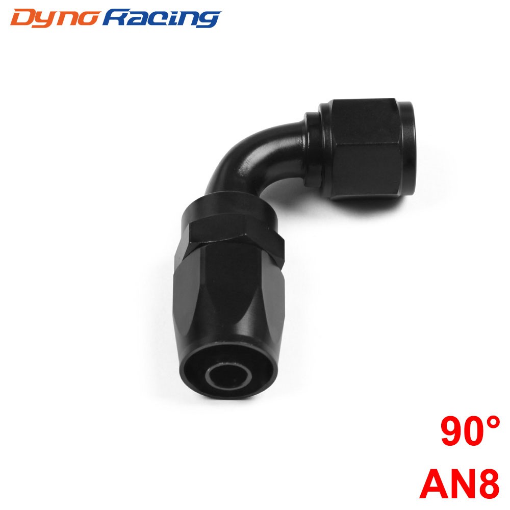 Black AN8 Fitting AN 8 Aluminum Fittings 90 Degree Oil/Fuel/Swivel hose ...