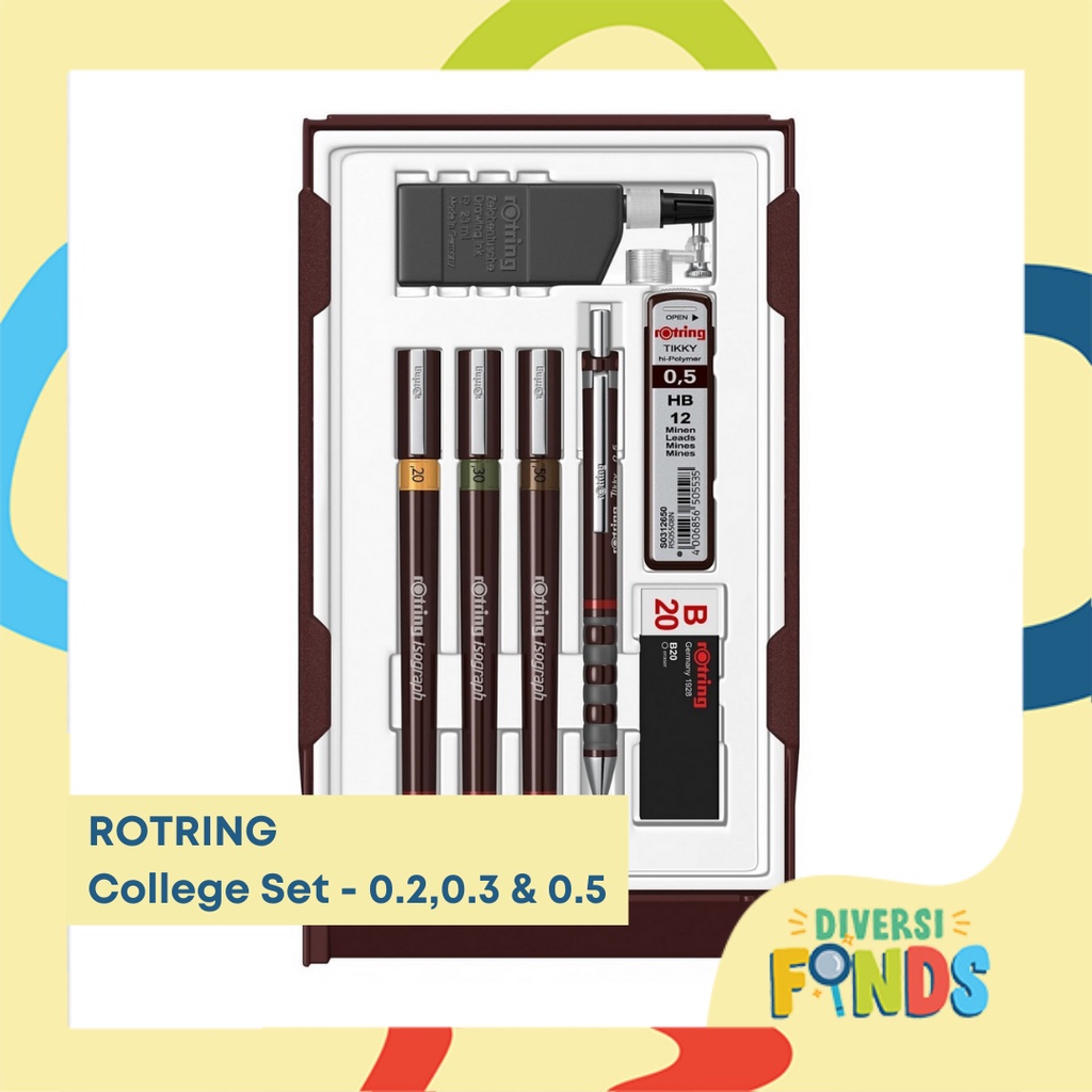 AUTHENTIC! Rotring Isograph College Set (with adaptor) / Master Set ...