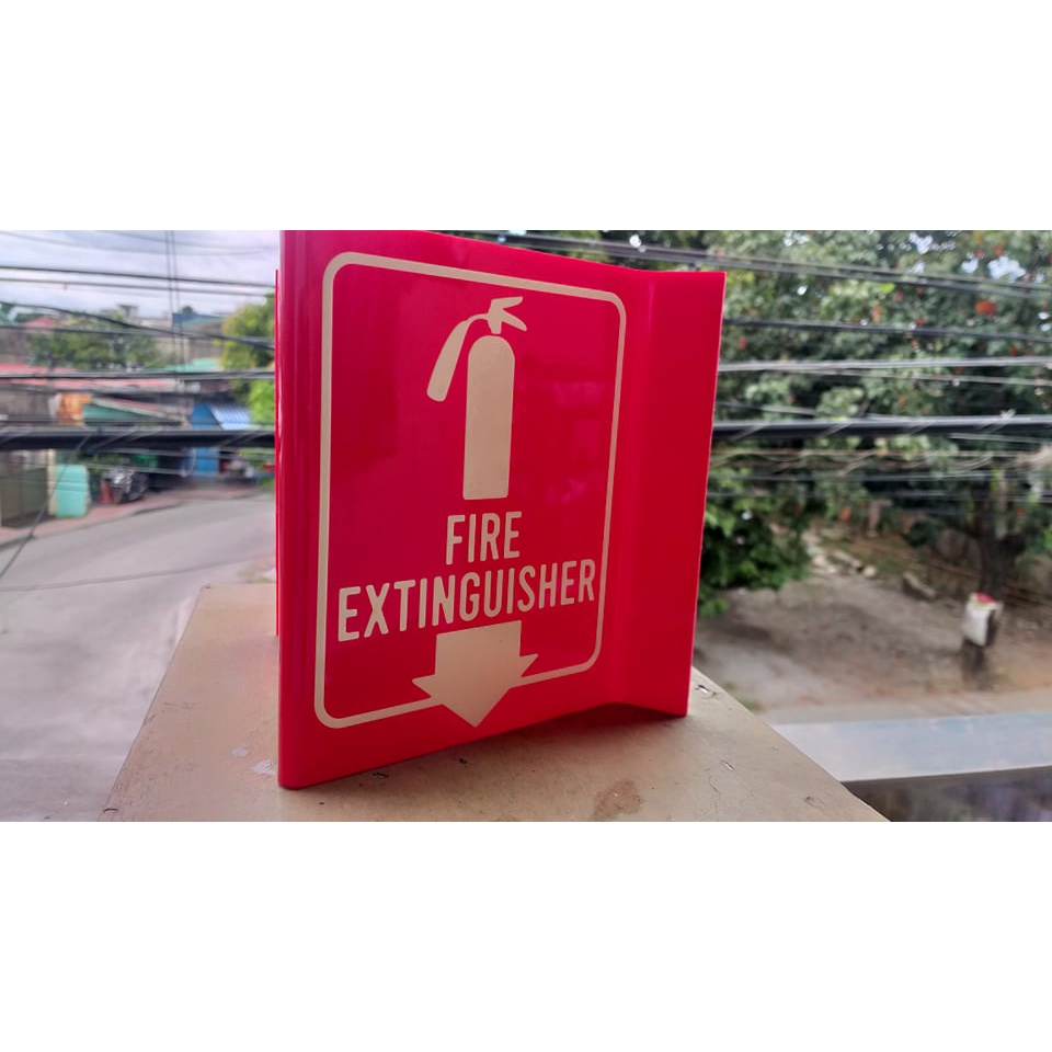 Luminous Triangular Fire Extinguisher Sign - 6 x 5 per panel | Shopee ...
