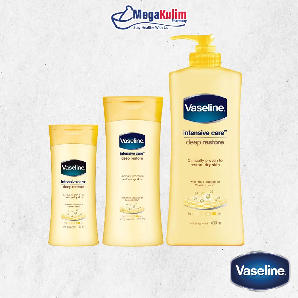 Vaseline Intensive Care Lotion Deep Restore (120mL / 250mL / 400mL) | Shopee Philippines