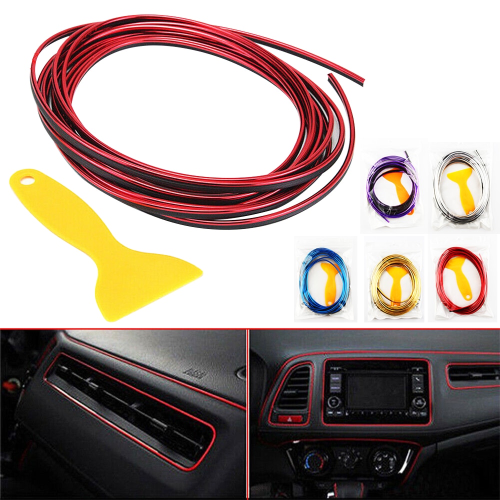 【Ready Stock】5M/Roll Car Strip Grid Decoration Interior Wire Dashboard ...