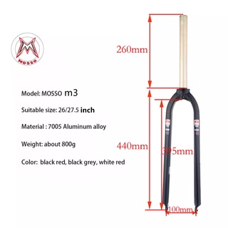 Mosso Fork M3 M5 M5E M5EV M5L M6 MTB Bike Fork Suitable for 26 27.5 ...
