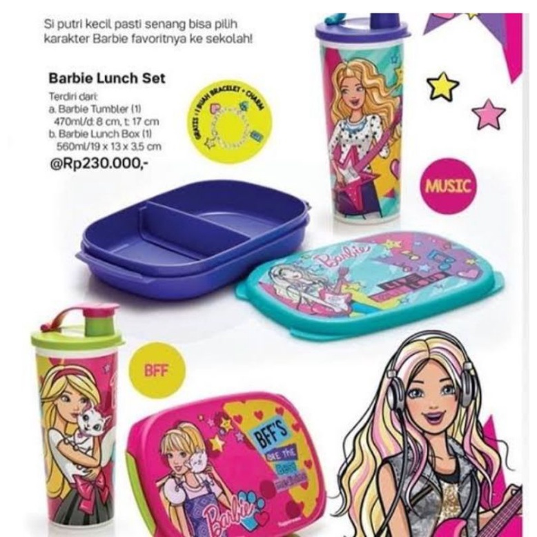 Tupperware Character Barbie lunch set Tupperware Children's Dining ...