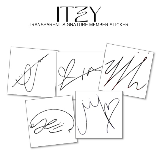 ITZY TRANSPARENT SIGNATURE MEMBER STICKER | Shopee Philippines