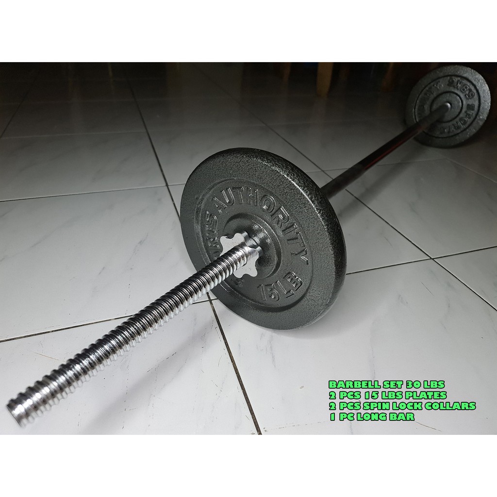 Barbell set 15/20/30/35 LBS Long Bar Full Body Workout Fitness Gym ...