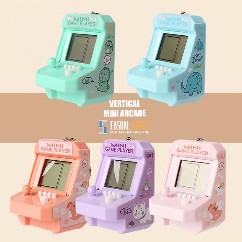 Mini Console Game Nostalgic Mini Tetris Game Console With Keychain ...