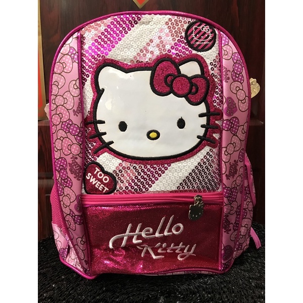 Cartoon hello kitty school backpack 16inch | Shopee Philippines