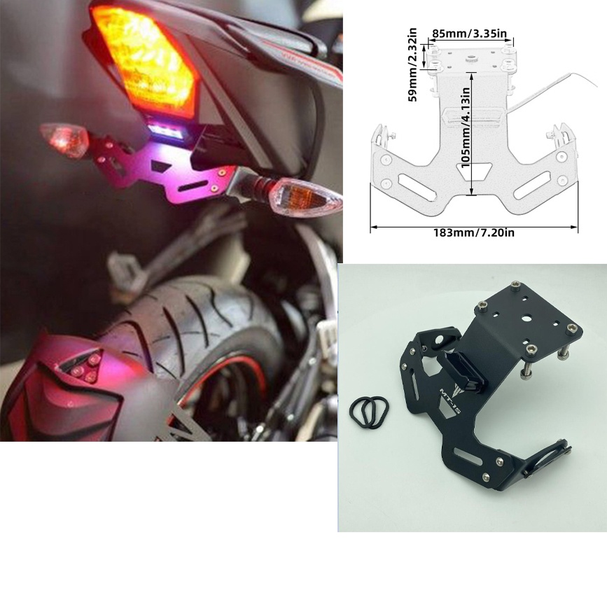 REALZIONMOTOR For Yamaha Mt15 Mt 15 Mt-15 Tail Tidy Plate Holder Includ ...