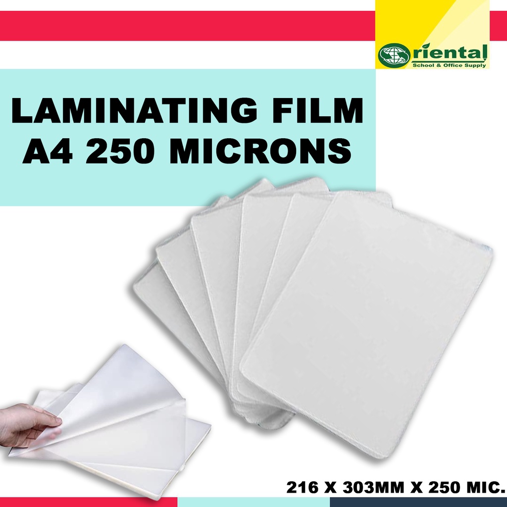 Premium Laminating Film 216mm x 303mm x 250 microns - A4 SIZE | Shopee ...