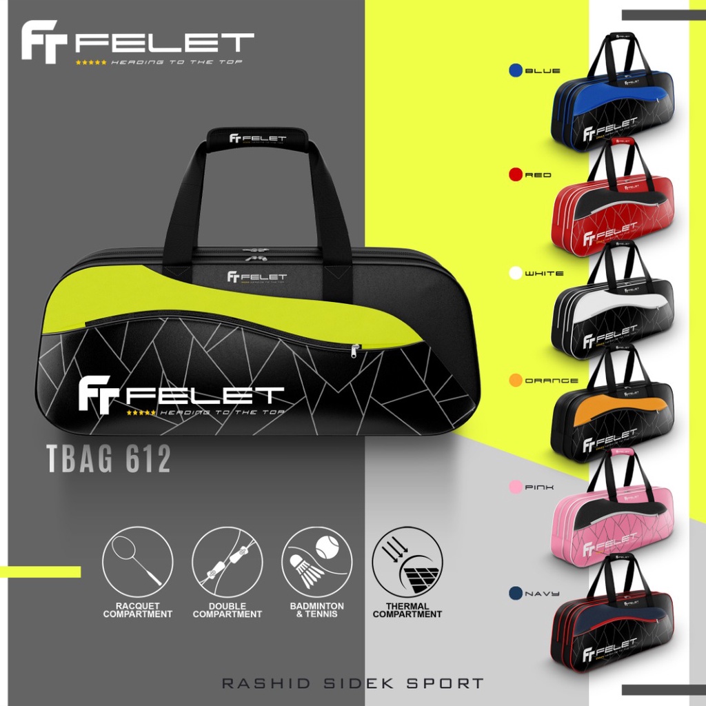 Felet Badminton Bag TB-612 Beg Badminton Racket Bag | Shopee Philippines