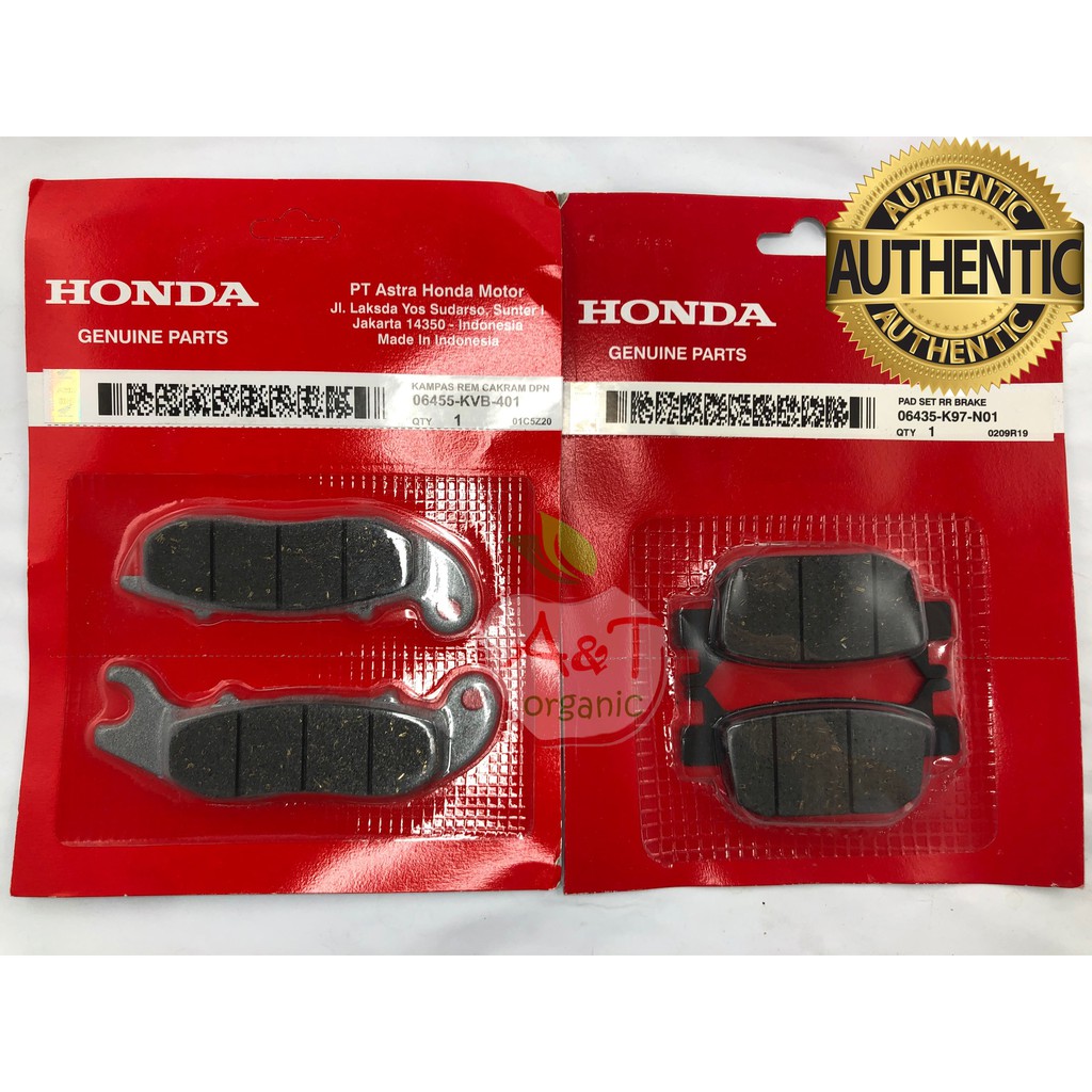 Adv set - Honda Geniune Brake pad front & rear Set for Honda ADV 150 ...