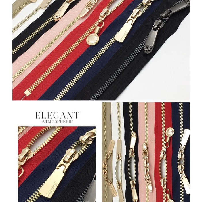 DIY Bag Zipper Size 5 METAL 铁牙Bronze Teeth Zipper by Yard *Zip Potong ...