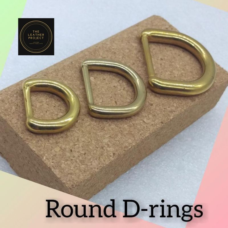 The Leather Project SOLID BRASS ROUND D RING PURSE AND BAG ROUND D RING ...