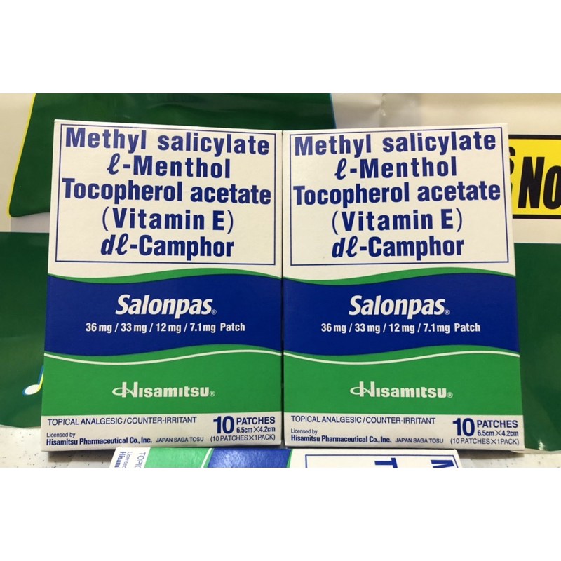 Salonpas Medicated Pain Relief Patch 10 Patches 20 Patches | Shopee ...