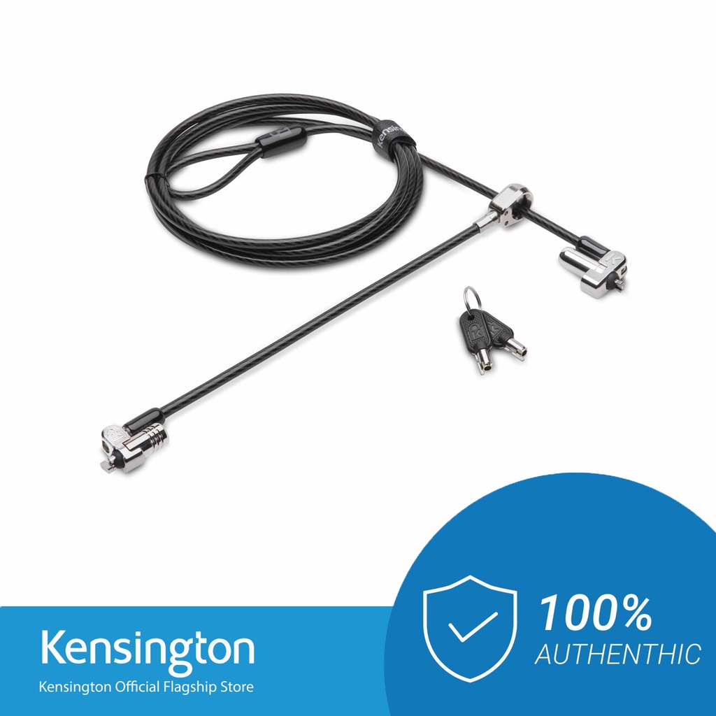 Kensington N17 K67995ww Keyed Dual Head Laptop Lock For Wedge-Shaped ...