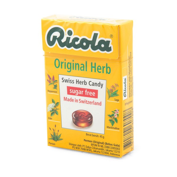 RICOLA Swiss Herb Lozenges Original Herb Sugar Free Candy 45g | Shopee ...