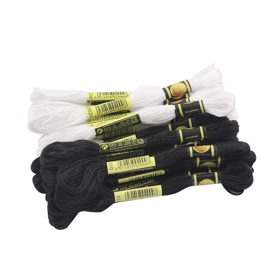 12 Pcs Black And White Anchor DIY Cross Stitch Cotton Crochet Soft ...