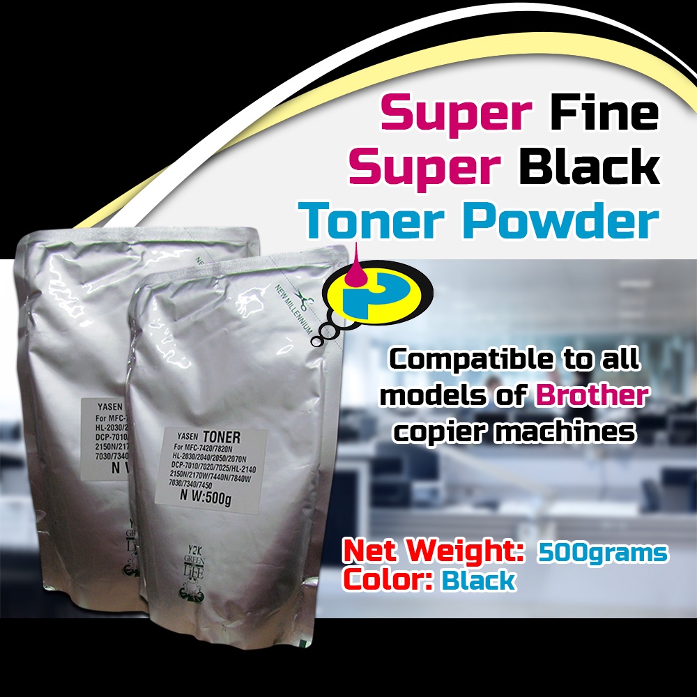 brother compatible universal toner powder 500g 1kg super black | Shopee ...