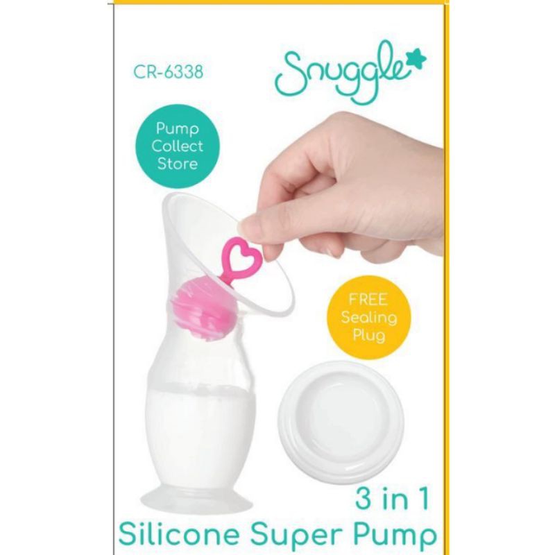 Crown Snuggle 3 in 1 Silicone Super Pump - Manual Silicone Breast Milk ...