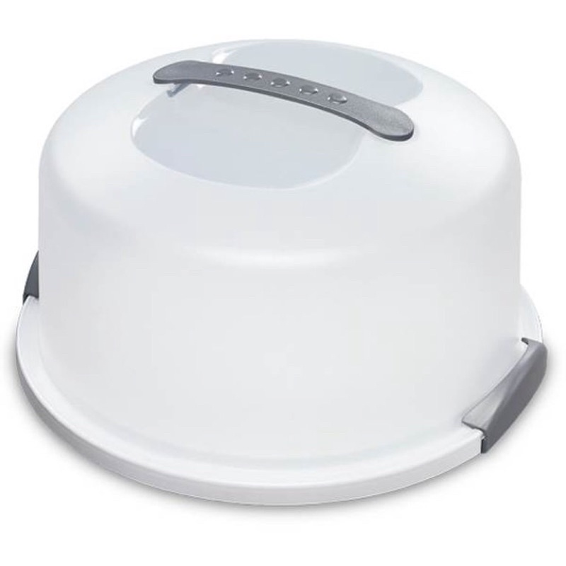 Sterilite Portable Latching Cake Server Carrier Keeper with Handle ...