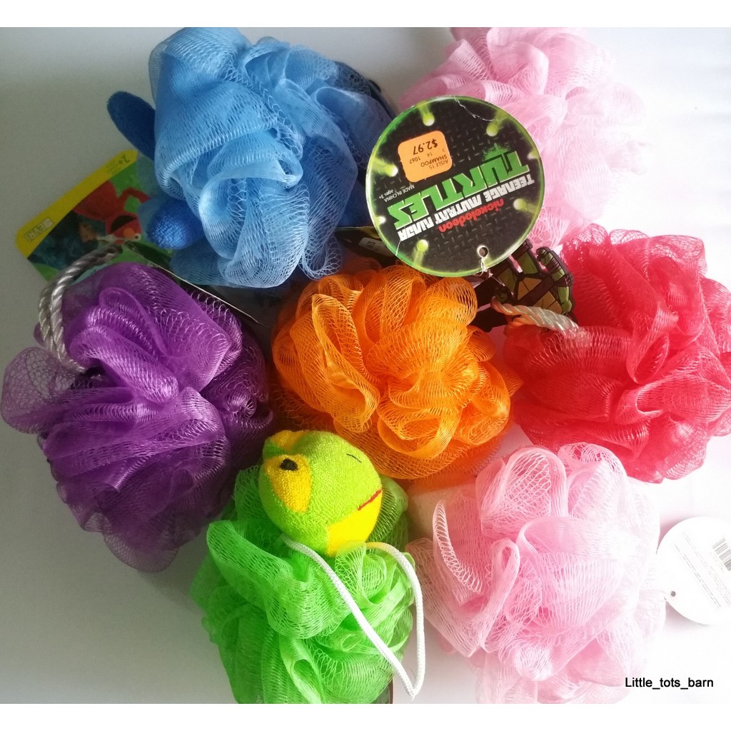 LTB: KIDS CHARACTER BATH SCRUB NET SPONGE LOOFAH | Shopee Philippines