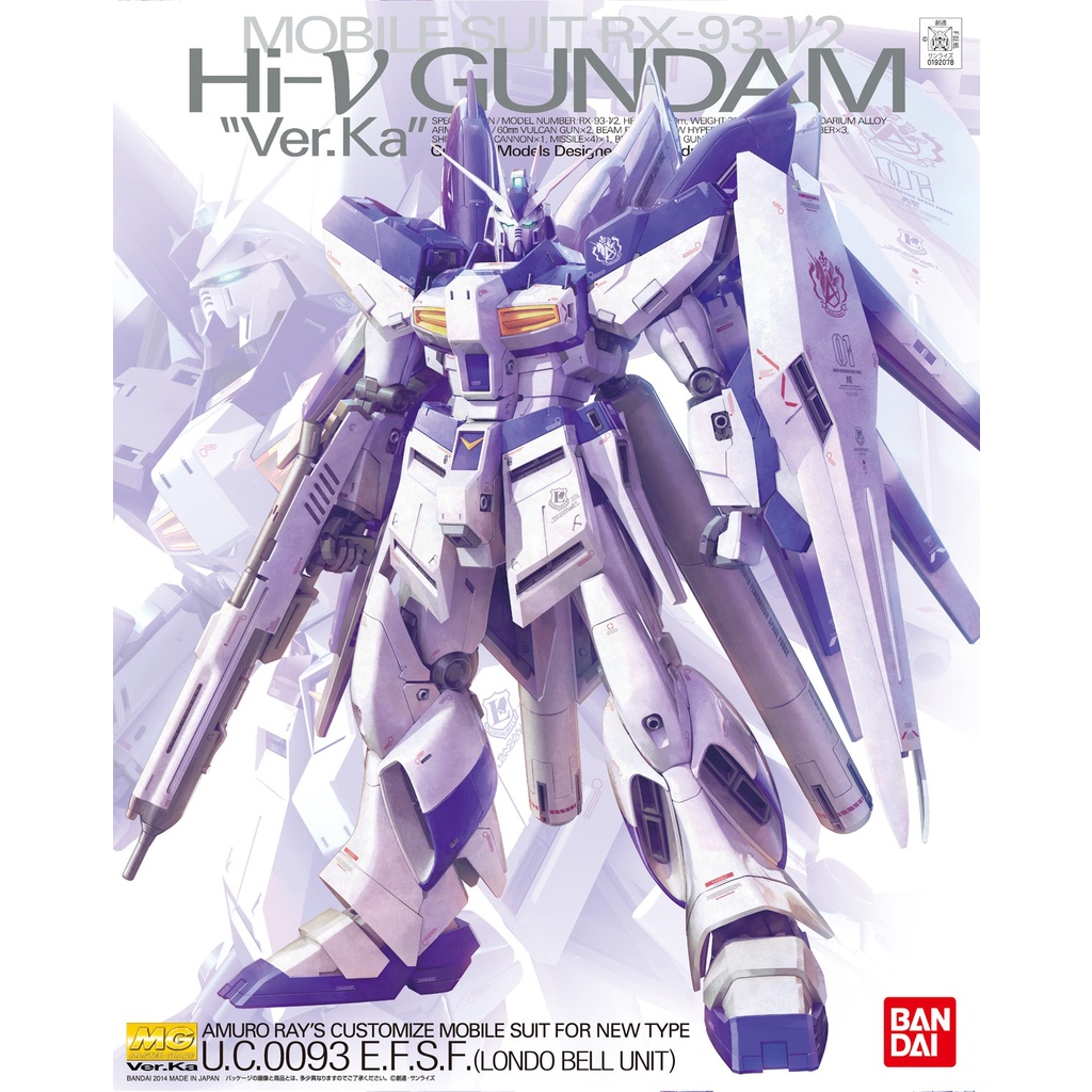 Bandai / Gunpla /MG Hi-V Gundam/ Hi-Nu Gundam/ Master Grade Ver. Ka ...