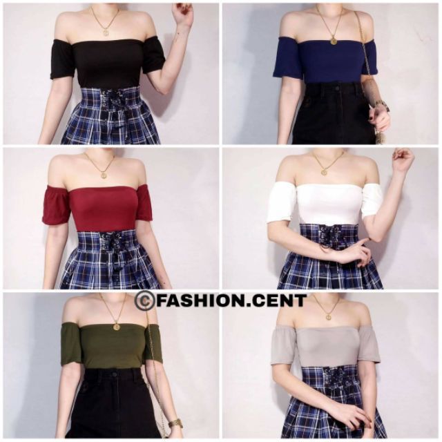 TWO WAY GARTER CROP TOP | Shopee Philippines