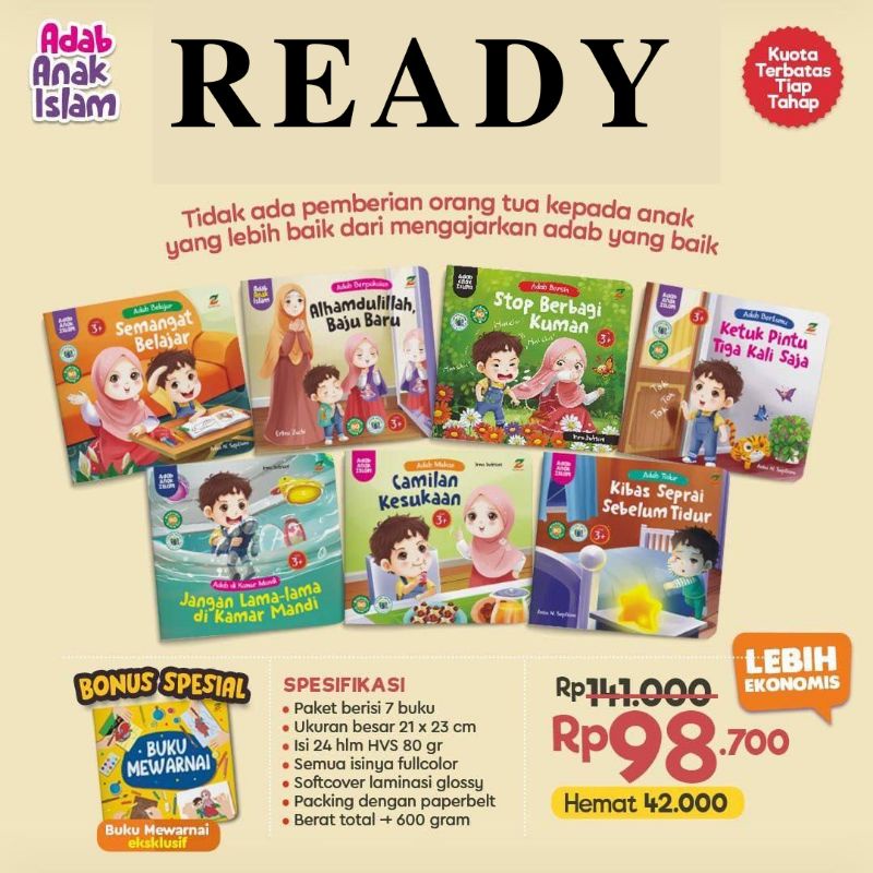 ISLAMIC CHILDREN'S ADAB SERIES 1SET 7 BOOKS + BONUS) | Shopee Philippines