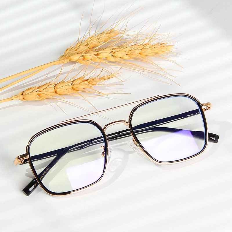 Fahsion Metal Anti Radiation Eyeglasses Trend Big Frame Glasses Frame ...