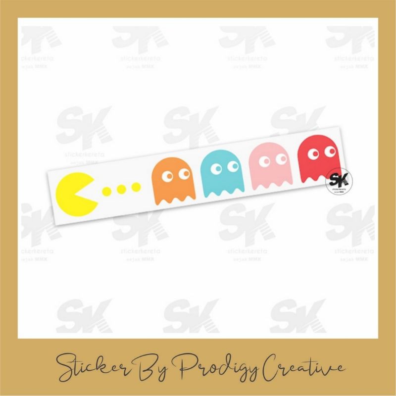 PAC Man Pacman Cutting Vinyl Car Sticker | Shopee Philippines