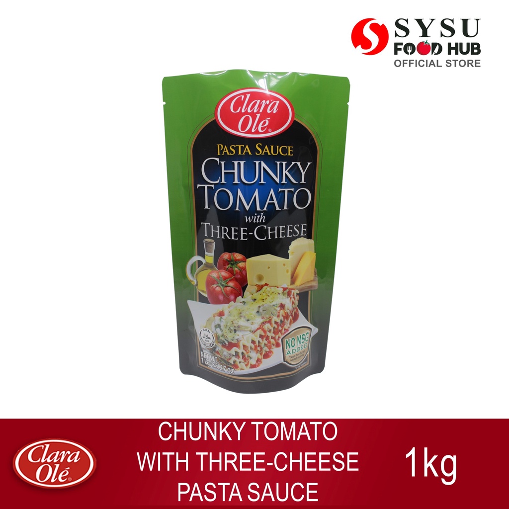 Clara Olé Chunky Tomato with Three-Cheese Pasta Sauce 1kg | Shopee ...
